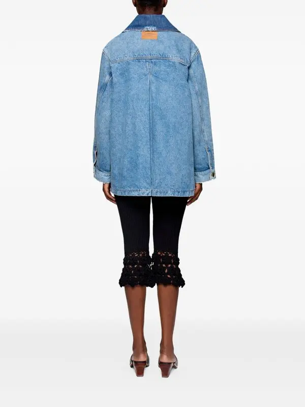 GANNI Patchwork Denim Jacket - Multicolor