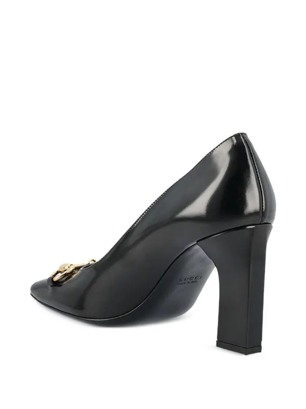 Gucci Leather Pumps With Horsebit Detail