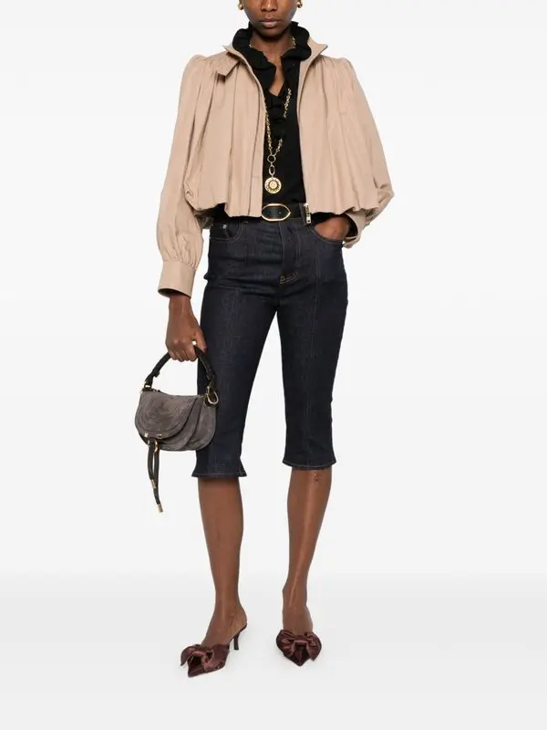 Chloé Cotton Blouson Jacket With Gathered Detailing - Multicolor