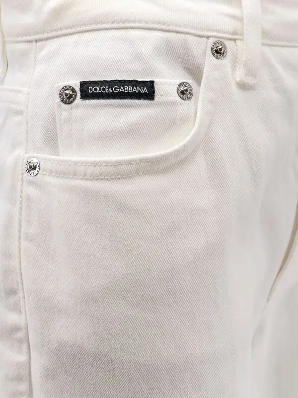 Dolce & Gabbana Audrey White Denim Trousers