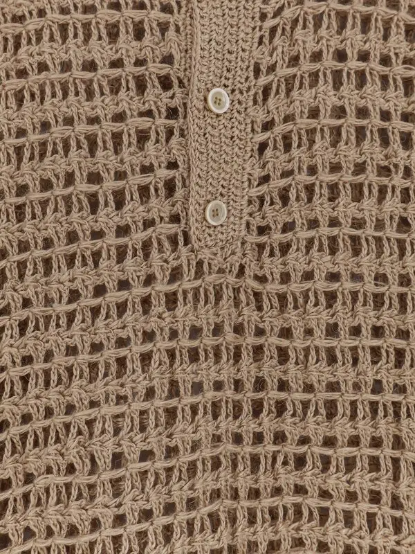 Dolce & Gabbana Perforated Linen Knit Sweater