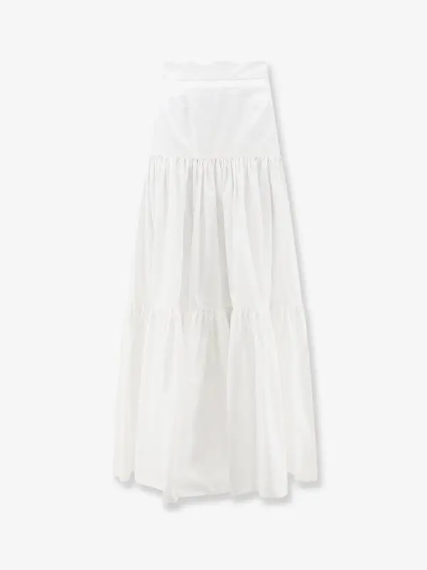 Dolce & Gabbana Flounced Cotton Maxi Skirt