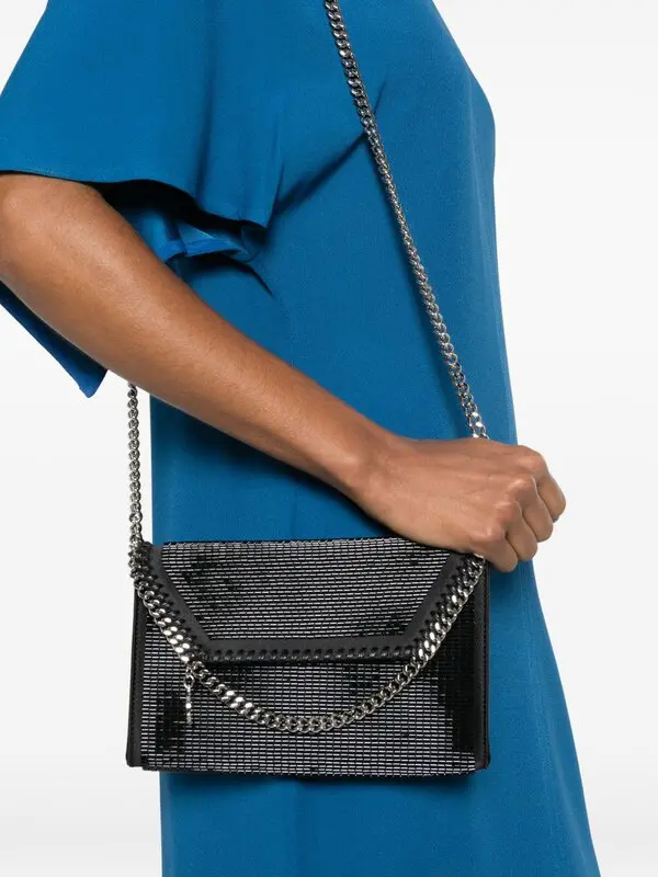 Stella McCartney Falabella Wallet On Chain With Black Sequin Embellishment - Multicolor