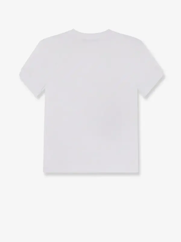 Dolce & Gabbana Cotton T-shirt With Bow Detail And Dg Patch