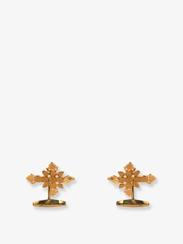 Dolce & Gabbana Brass Cufflinks With Crystals