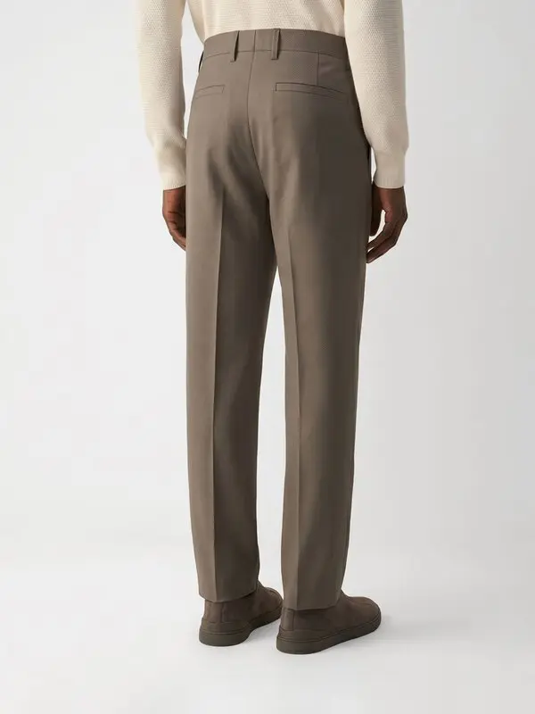 Zegna Tailored Cotton Linen Trousers