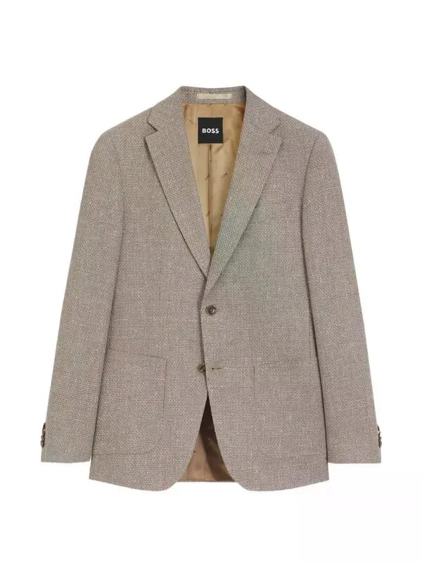 BOSS Slim-fit Single-breasted Blazer - Neutrals