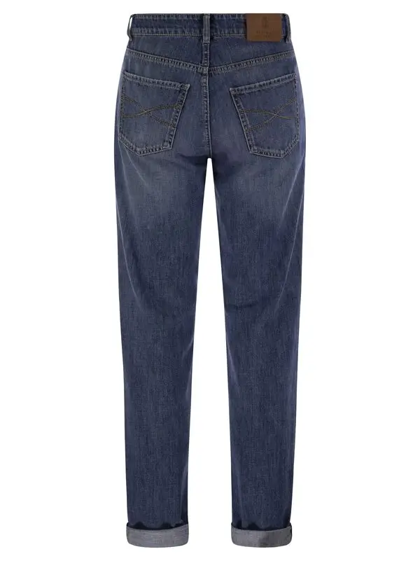 Brunello Cucinelli Traditional Fit Five-pocket Lightweight Denim Trousers - Multicolor