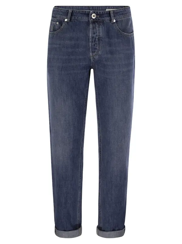 Brunello Cucinelli Traditional Fit Five-pocket Lightweight Denim Trousers - Multicolor