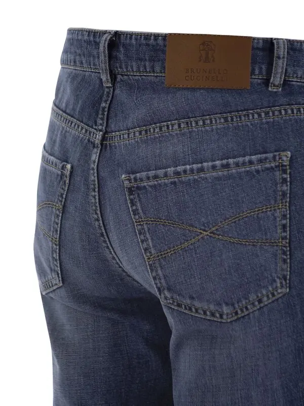 Brunello Cucinelli Traditional Fit Five-pocket Lightweight Denim Trousers - Multicolor