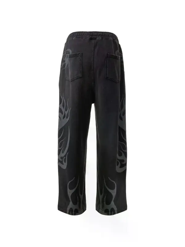 HELLSTAR Flame-print Track Pants