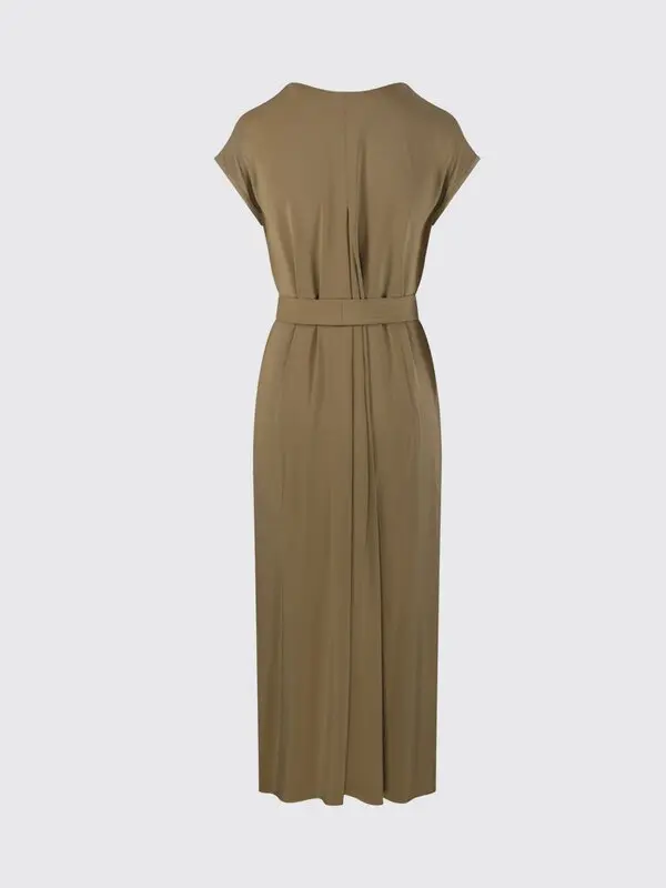 Max Mara Belted Viscose Dress - Cream