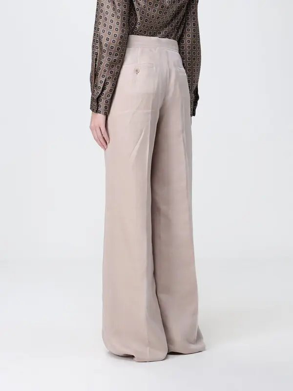 Max Mara Wide Leg Silk Pants - Brown