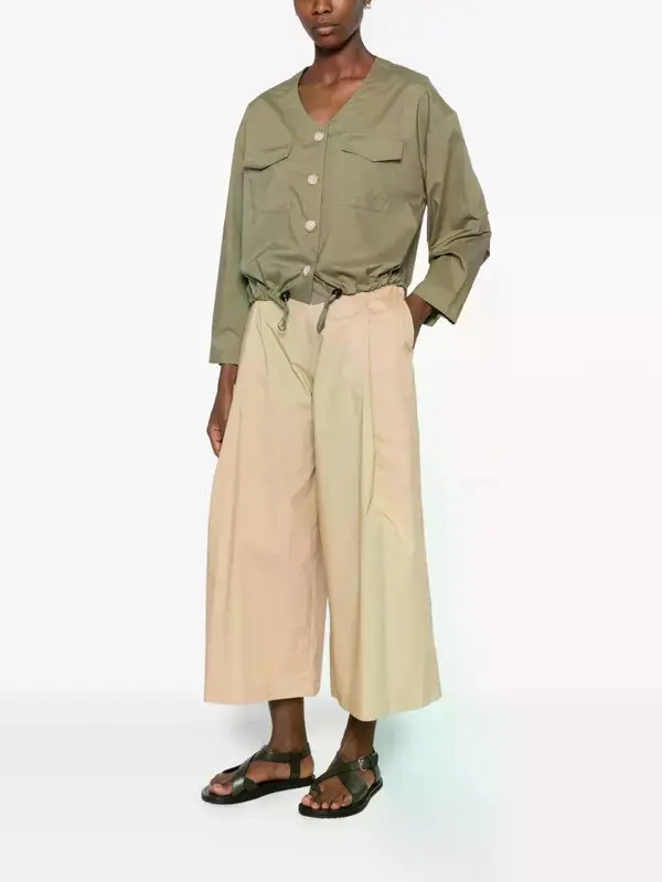 CARLA G. Cotton Drawstring Hem Shirt