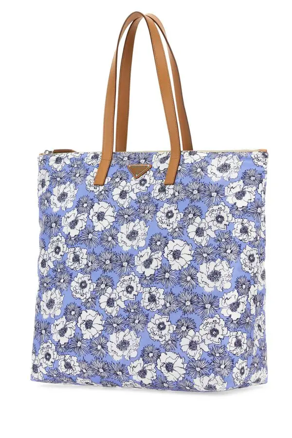 Prada Printed Re-nylon Shopping Bag