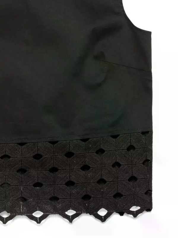 Max Mara Broderie Anglaise Cropped Top