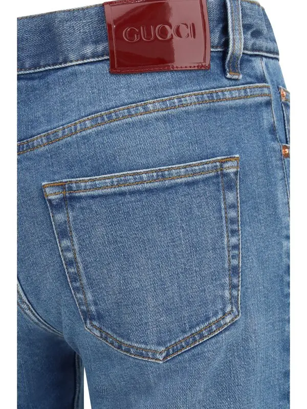 Gucci Flare Stretch Cotton Jeans