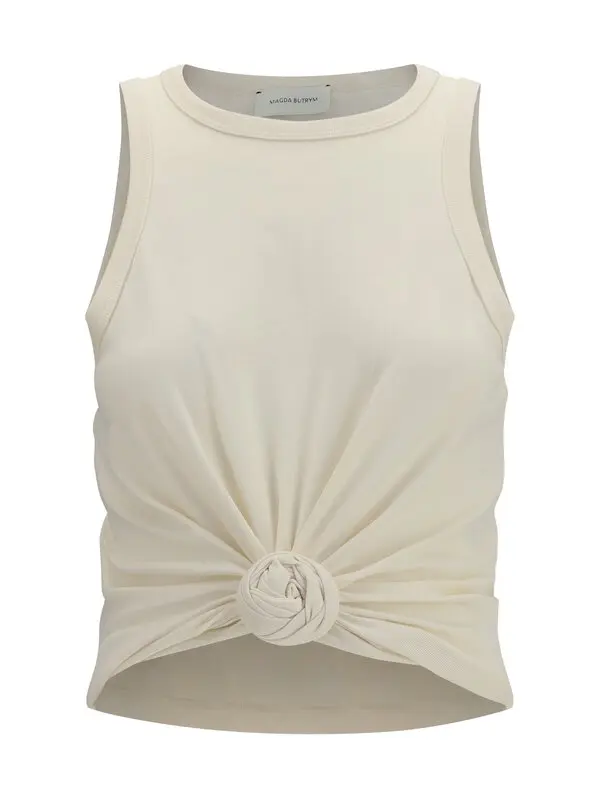Magda Butrym Knotted Cotton Tank Top