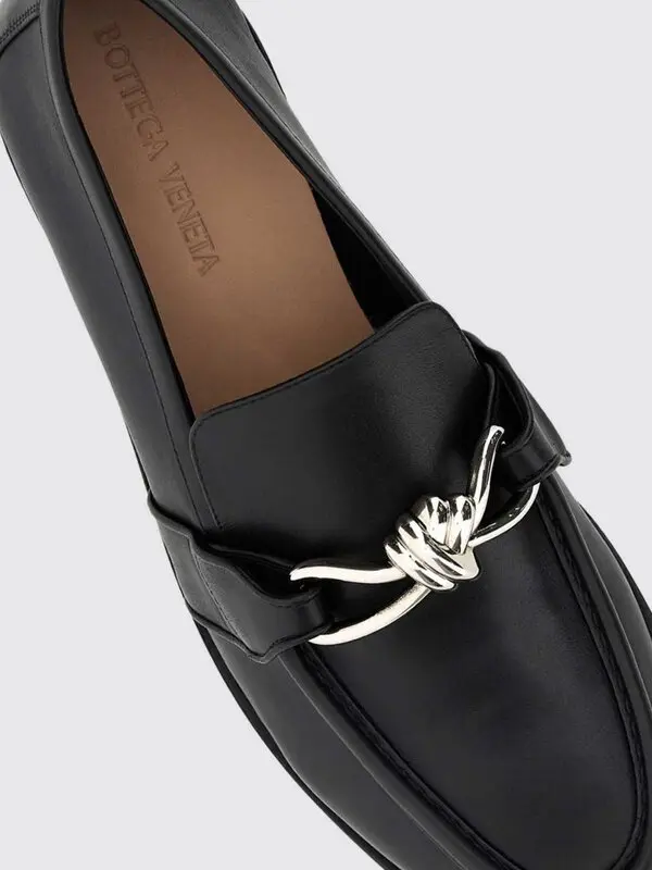 Bottega Veneta Leather Loafers With Knot Detailing - Black