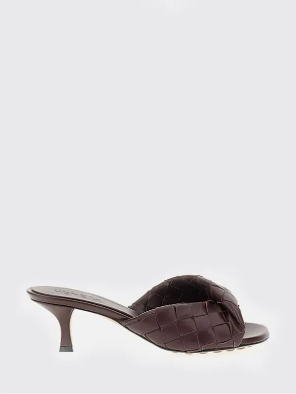 Bottega Veneta Woven High Heel Mules - Black