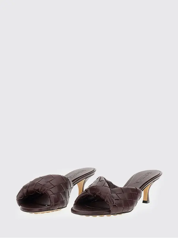 Bottega Veneta Woven High Heel Mules - Black