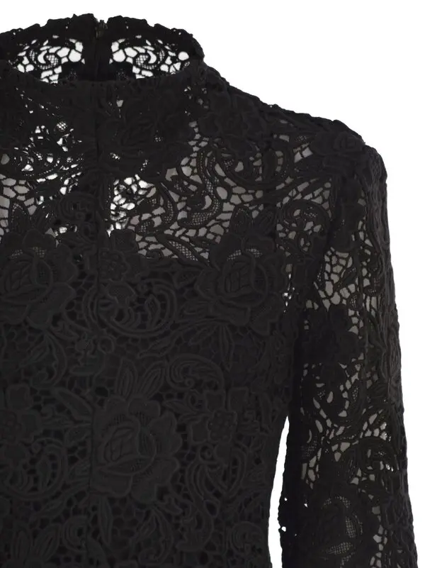 Sportmax Tefrite Floral Macramé Short Dress