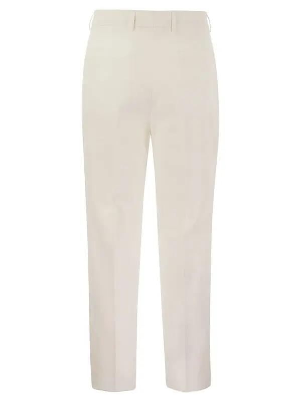 Brunello Cucinelli Leisure Fit Linen Trousers With Darts