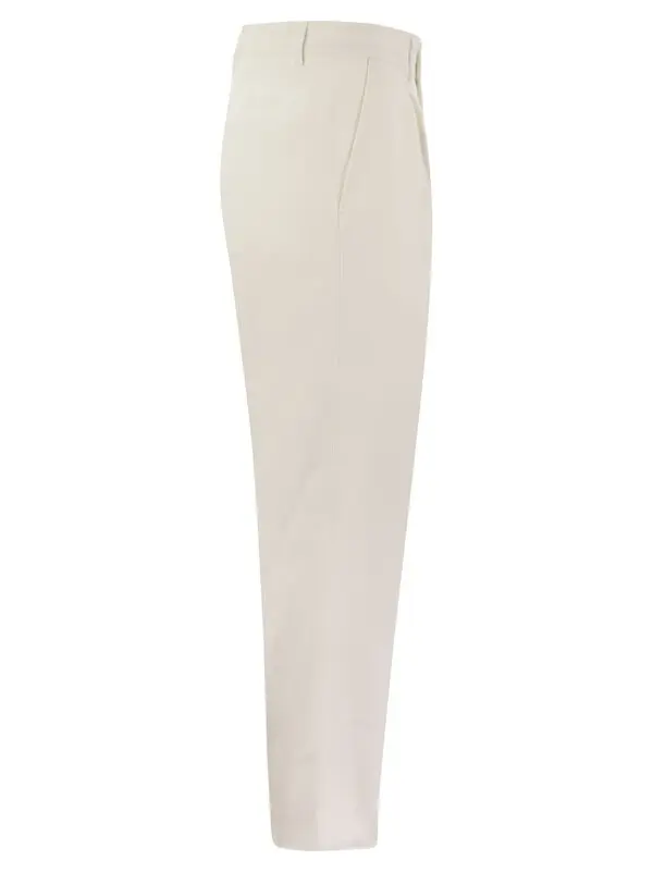 Brunello Cucinelli Leisure Fit Linen Trousers With Darts