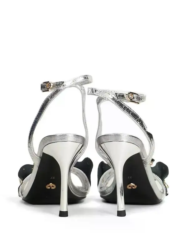 GOLD & ROUGE Layna Studded Ruffled Sandals