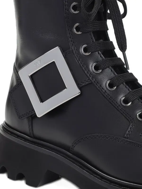 ROGER VIVIER Viv Rangers Leather Boots - Multicolor