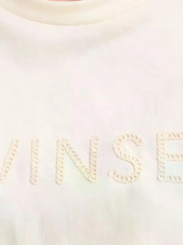 TWINSET Logo Embroidered Rolled Cuff T-shirt
