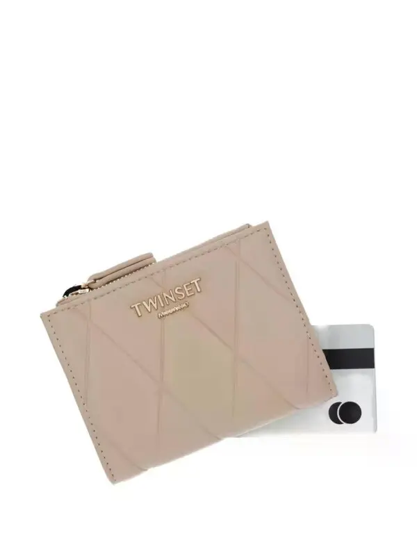 TWINSET Diamond-quilted Logo-plaque Wallet