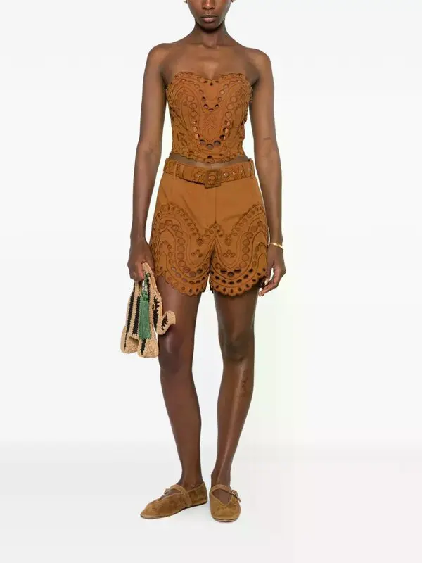 Charo Ruiz Ibiza Kai Embroidered Strapless Top