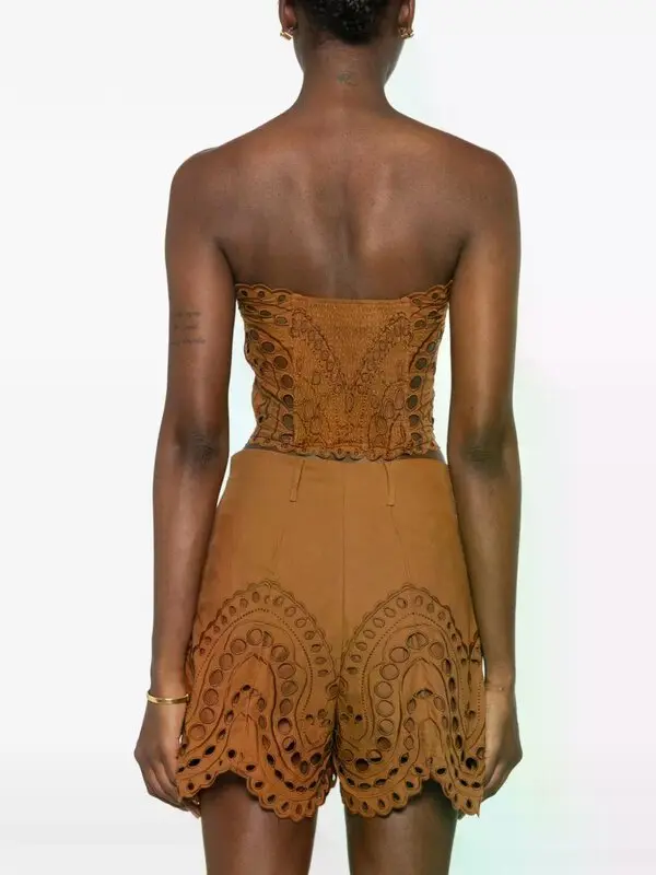 Charo Ruiz Ibiza Kai Embroidered Strapless Top