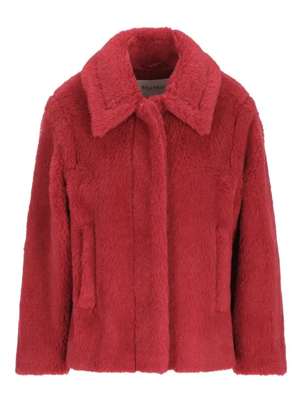 Max Mara Red Fur Coat - Multicolor