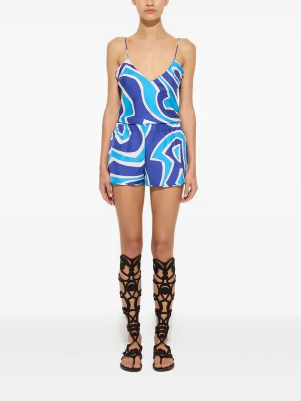 Emilio Pucci Printed Silk Shorts