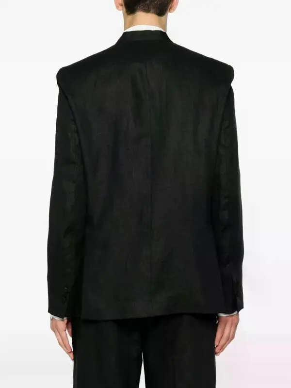MARSEM Double-breasted Collarless Blazer