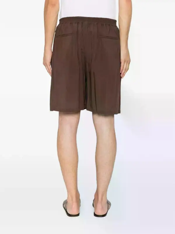 MARSEM Pleated Elasticated-waist Shorts
