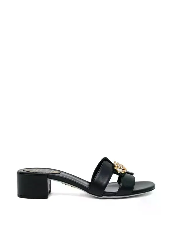 Rene Caovilla Embellished Sandals - Black