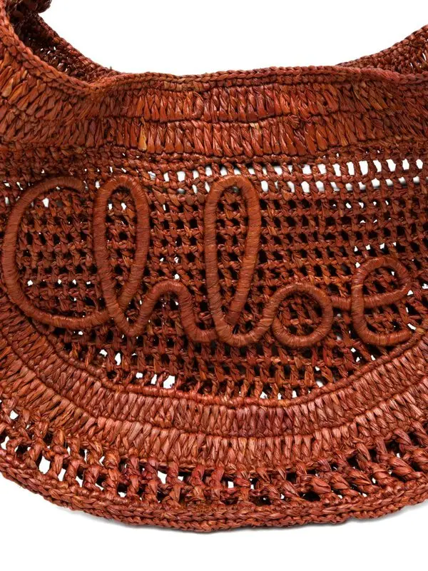 Chloé Summer Banana Raffia Hobo Bag