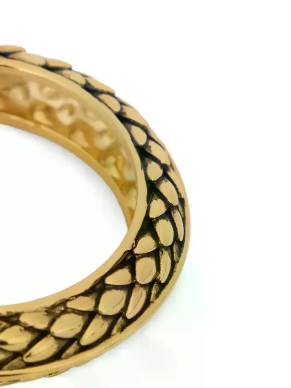 Roberto Cavalli Snake-scale Hoop Earrings