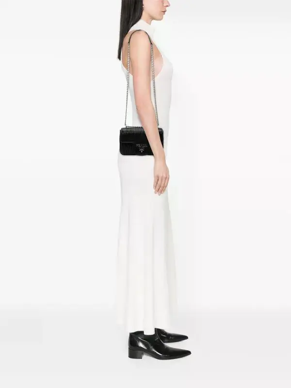 Prada Nappa Gaufre Chain Flap Crossbody Bag