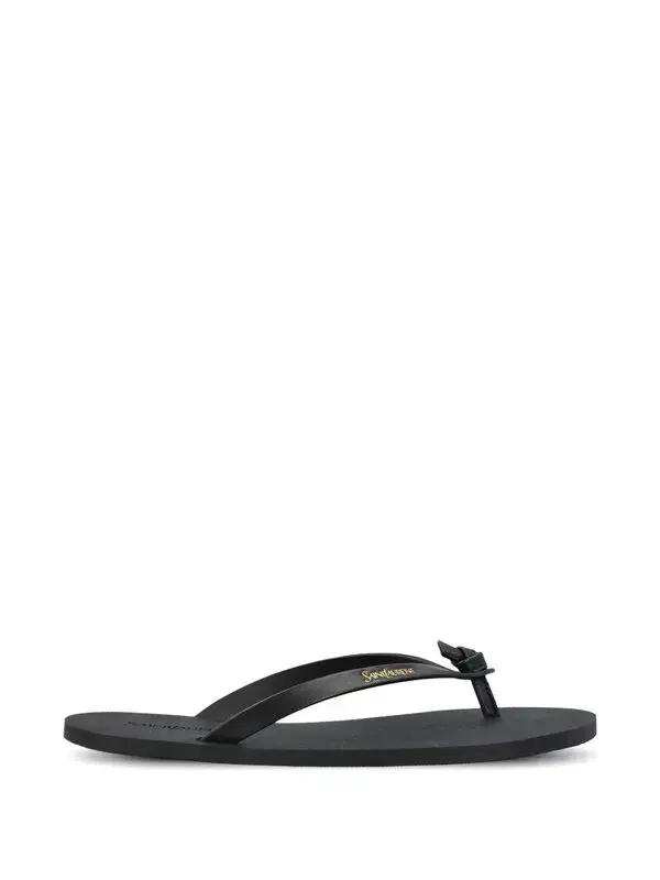 Saint Laurent Pool Knot Detail Sandals - Black