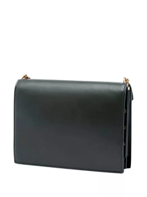 Saint Laurent Suede And Calfskin Cassandra Bag - Green
