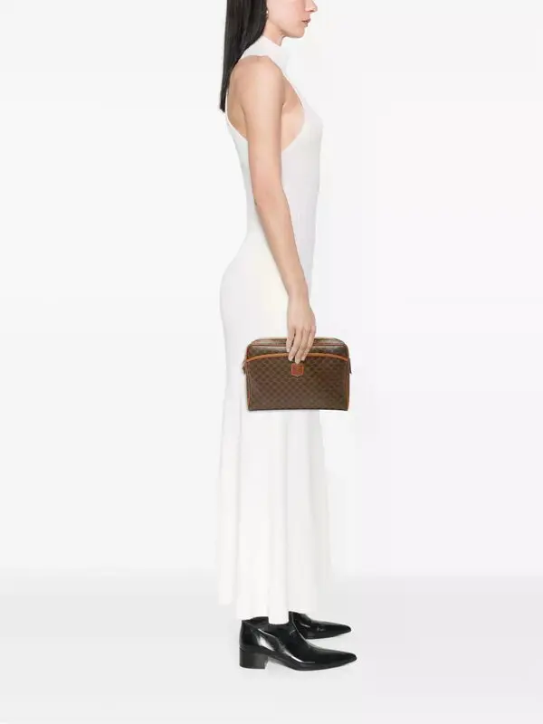 Celine Macadam Coated Canvas Clutch Bag