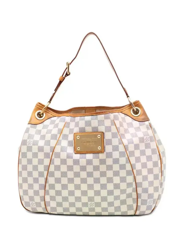 LOUIS VUITTON Damier Azur Galliera Pm Shoulder Bag - White