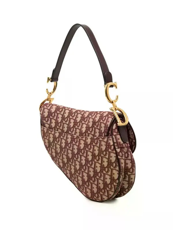 Dior Oblique Canvas Saddle Bag Shoulder Bag