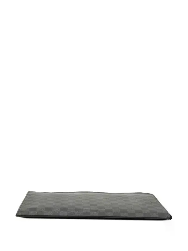 LOUIS VUITTON Damier Graphite Pochette Jour Gm Clutch Bag - Black