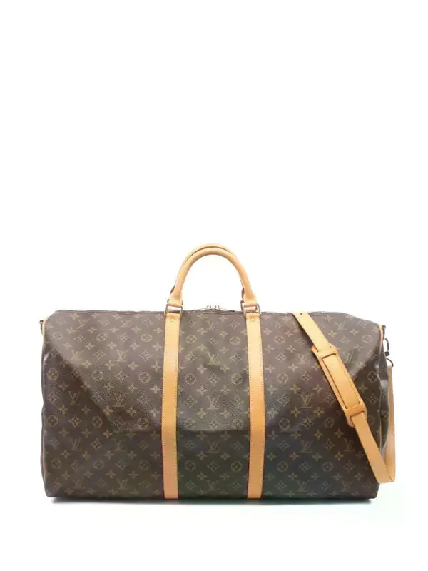 LOUIS VUITTON Keepall Bandouliere 60 Travel Bag - Brown