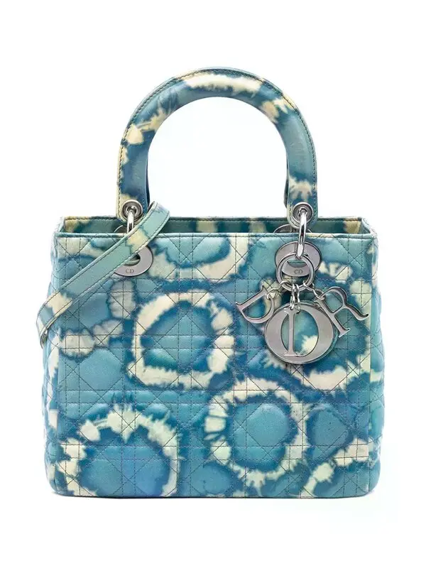 Dior Tie Dye Print Lady Satchel - Blue